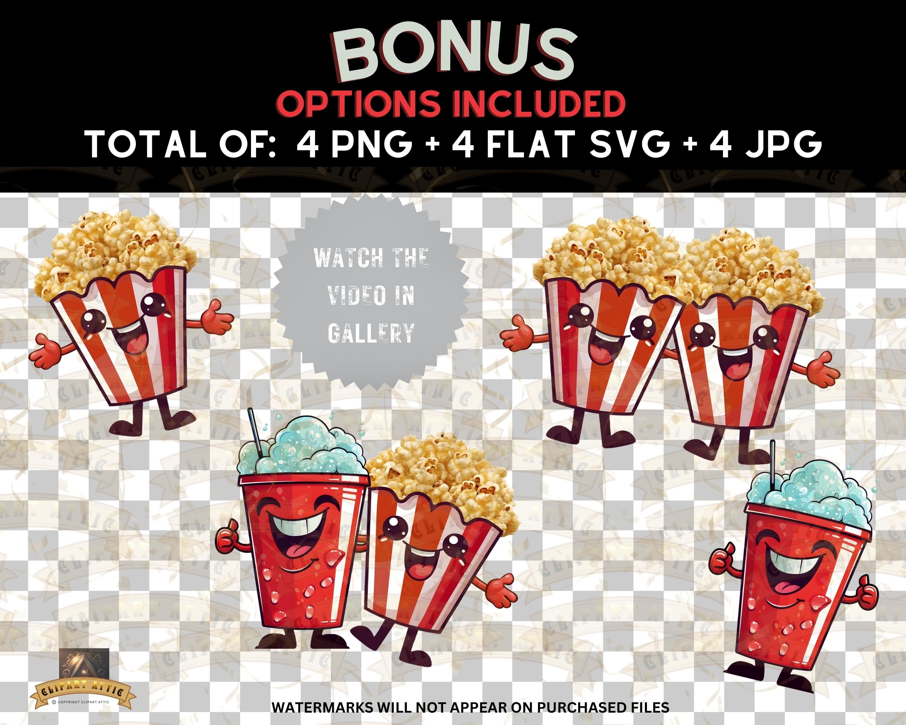 Movie Theatre Clipart, Popcorn PNG, Summer Clipart, Soda Clipart ...