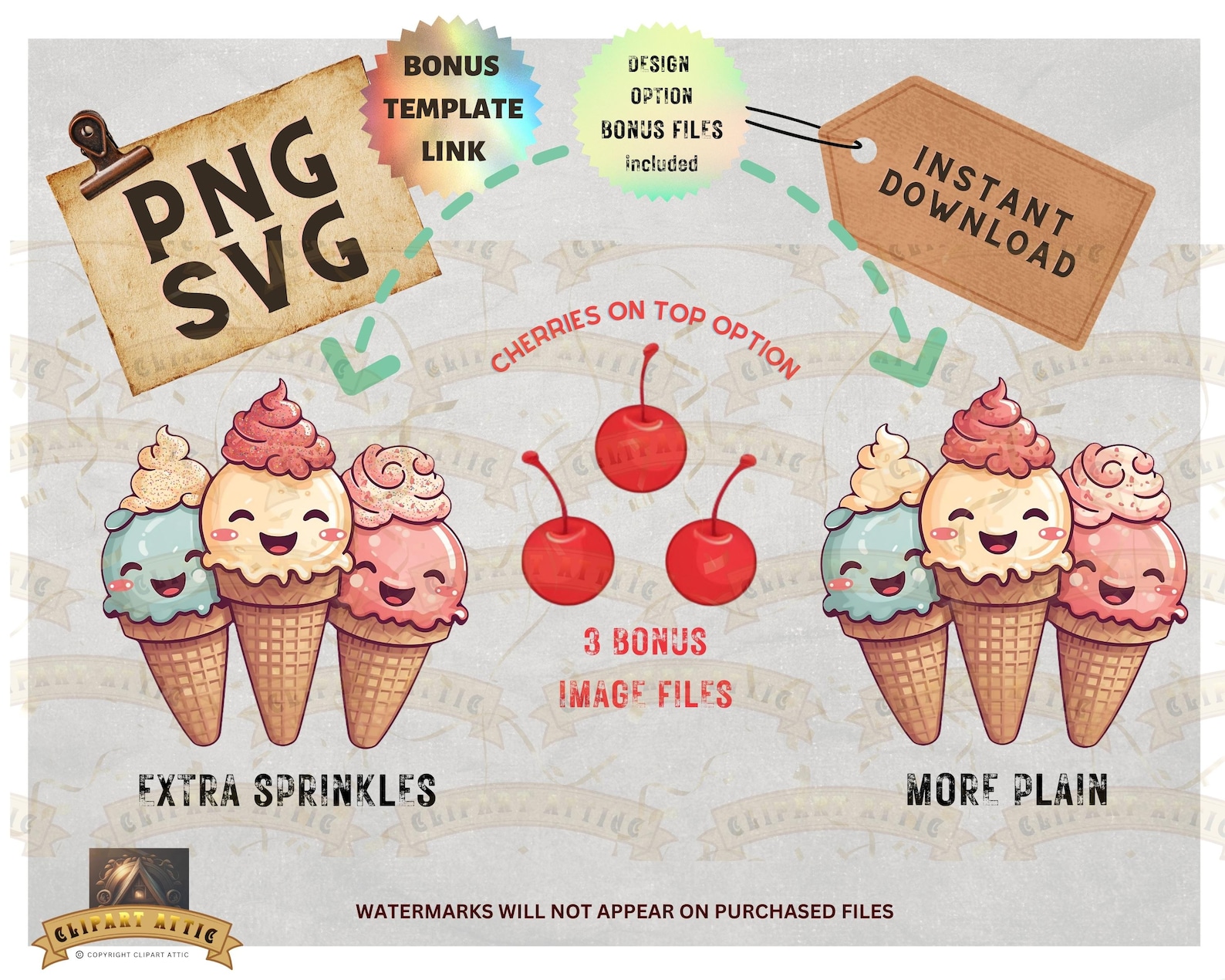 Ice Cream PNG, Triplet, Ice Cream Cone Clipart, Summer Clipart, Clipart ...