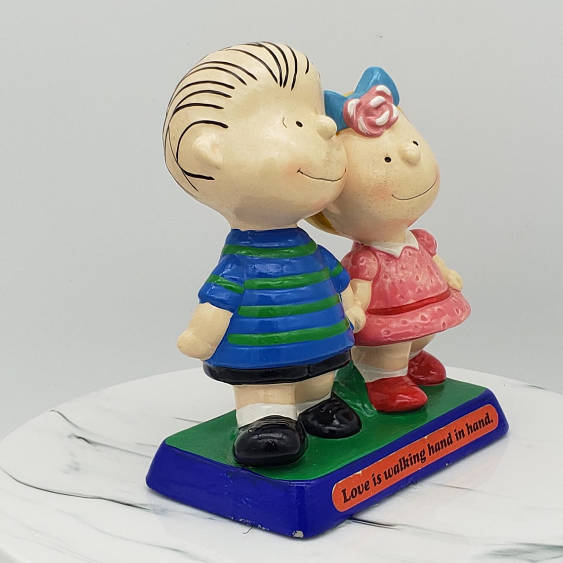 Vintage 1970 Peanuts Linus & Sally Love is Walking Hand in Hand ...