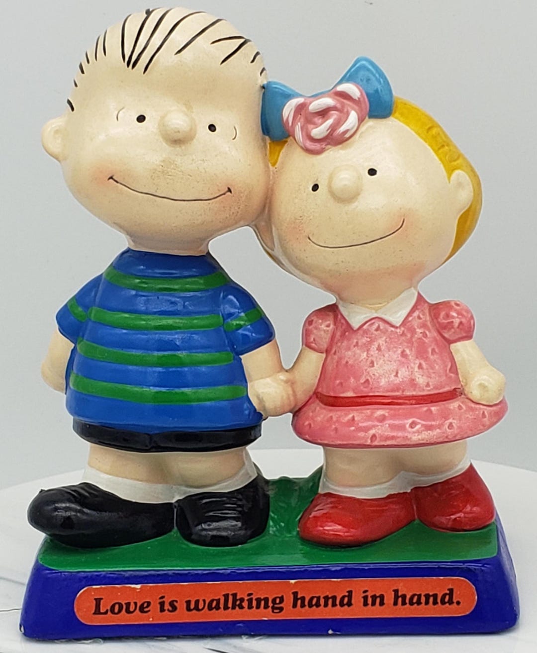 Vintage 1970 Peanuts Linus & Sally Love is Walking Hand in Hand ...
