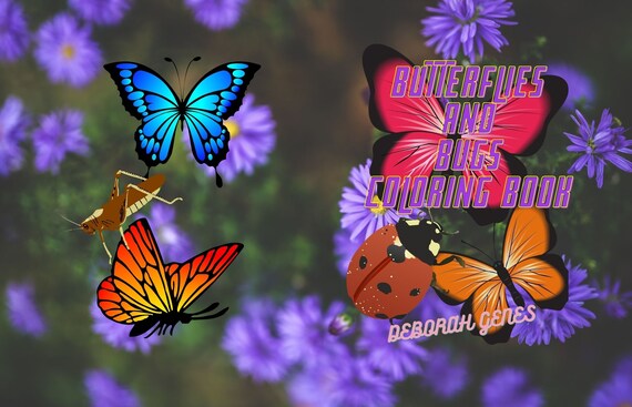 Butterflies Bugs Coloring Book for Kids and Adults.who - Etsy