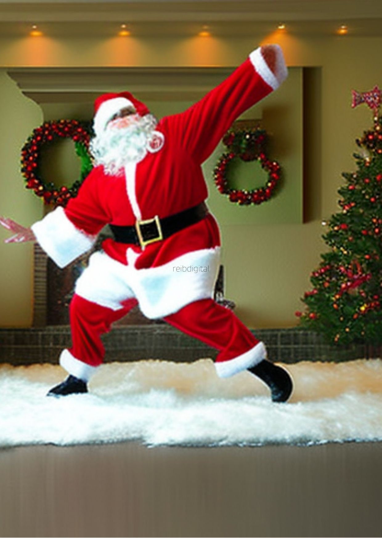 SANTA DIGITAL ART. Downloadable Art. Santa Art. Printable. 5 for Price ...