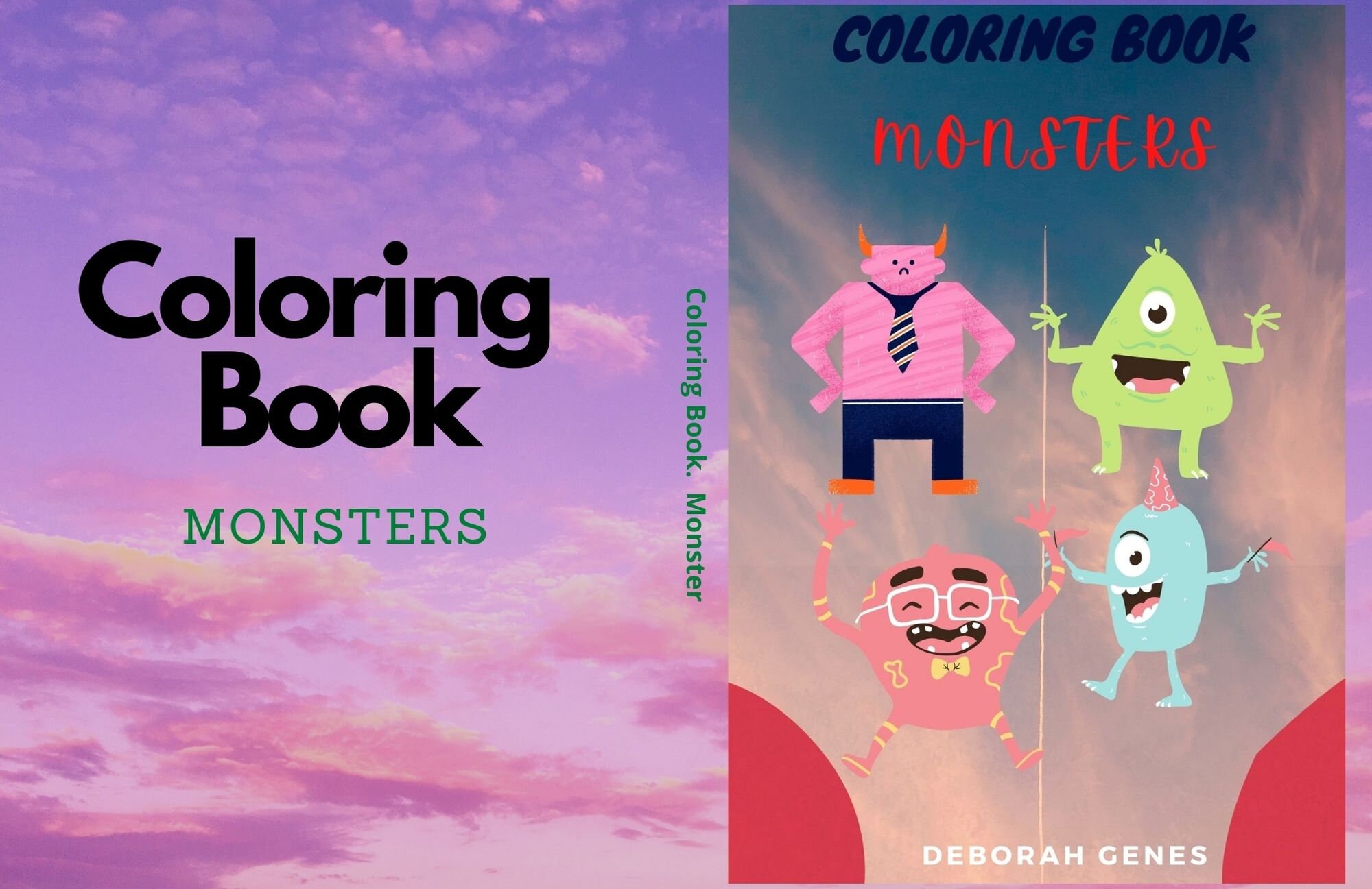 MONSTERS Coloring Book for Kids. Digital PDF for Download Only. 40 ...