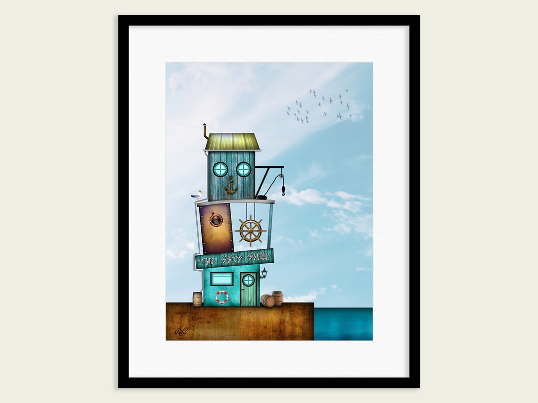 The Ship Shack. A Fun Nautical Digital Download Printable Art. A ...