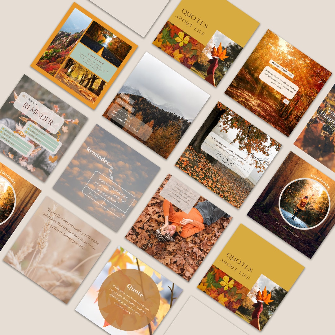 Autumn Social Media Engagement Posts, Thanksgiving Instagram Engagement ...