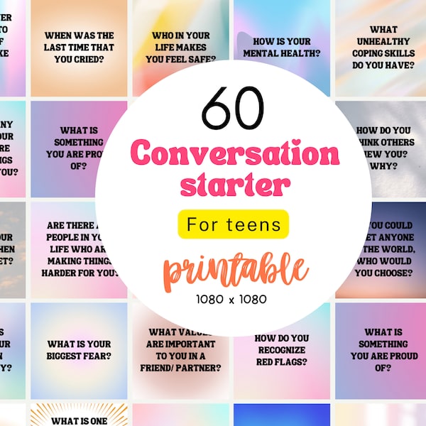 Conversation Starters for Teens - Etsy