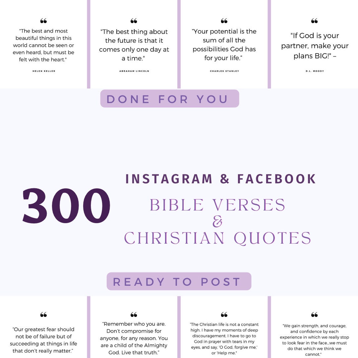 300 Christian Quotes and Scriptures Post, White Bible Verses for ...