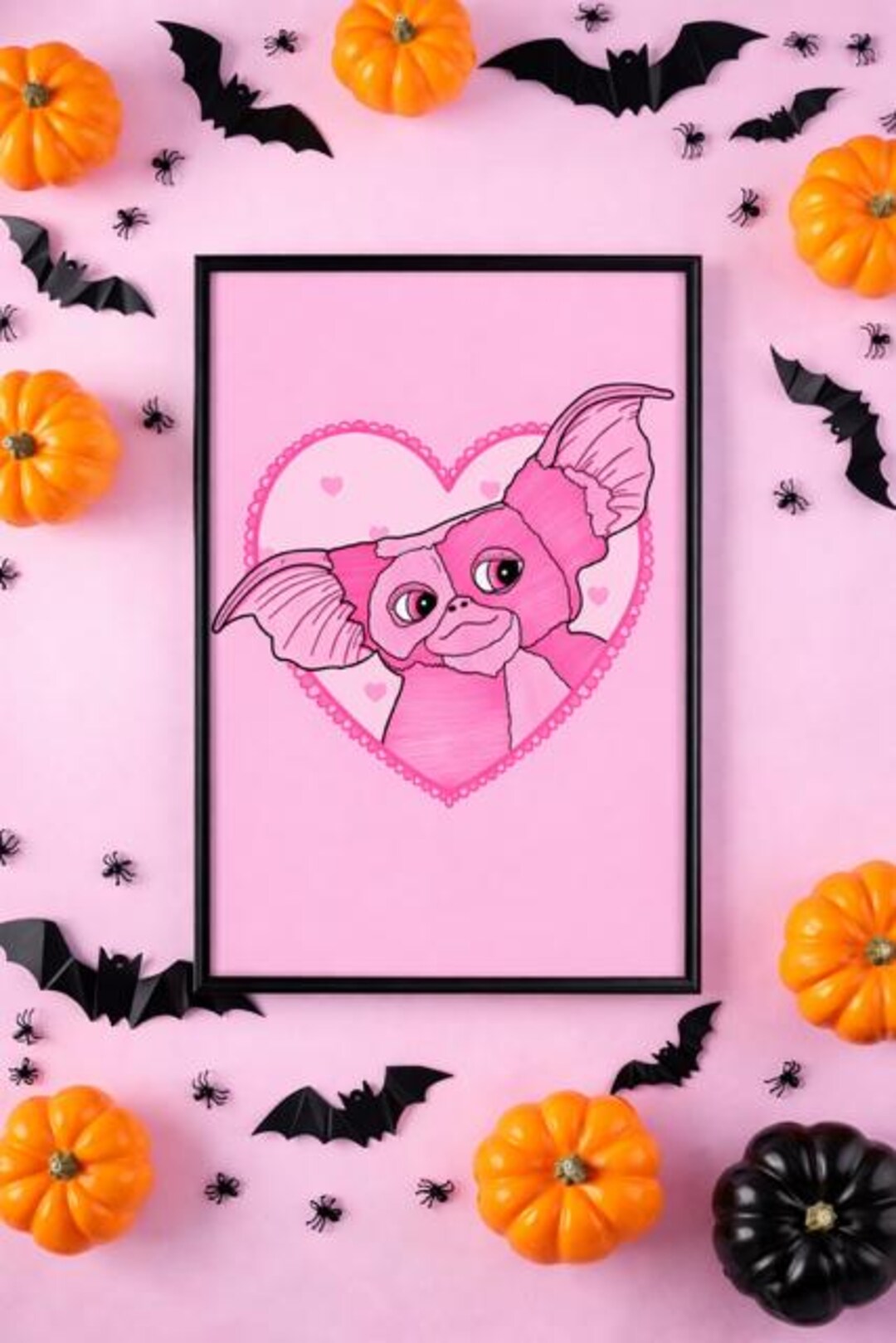 Pink Gizmo Gremlins Print, Spooky Home Decor - Etsy