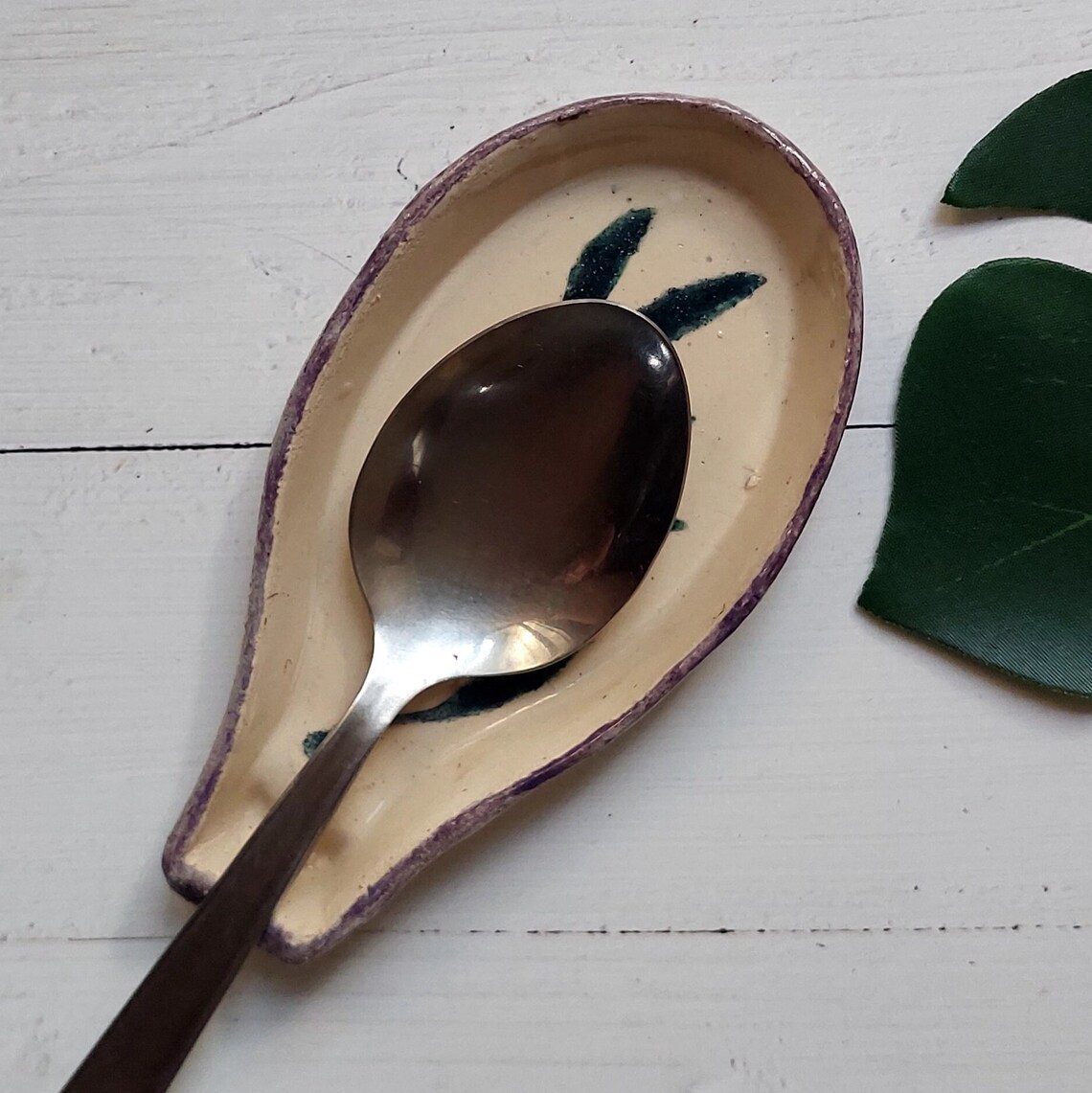 Small Spoon Holder, Ceramic Spoon Holder, Ceramic Spoon Rest, Ceramic ...