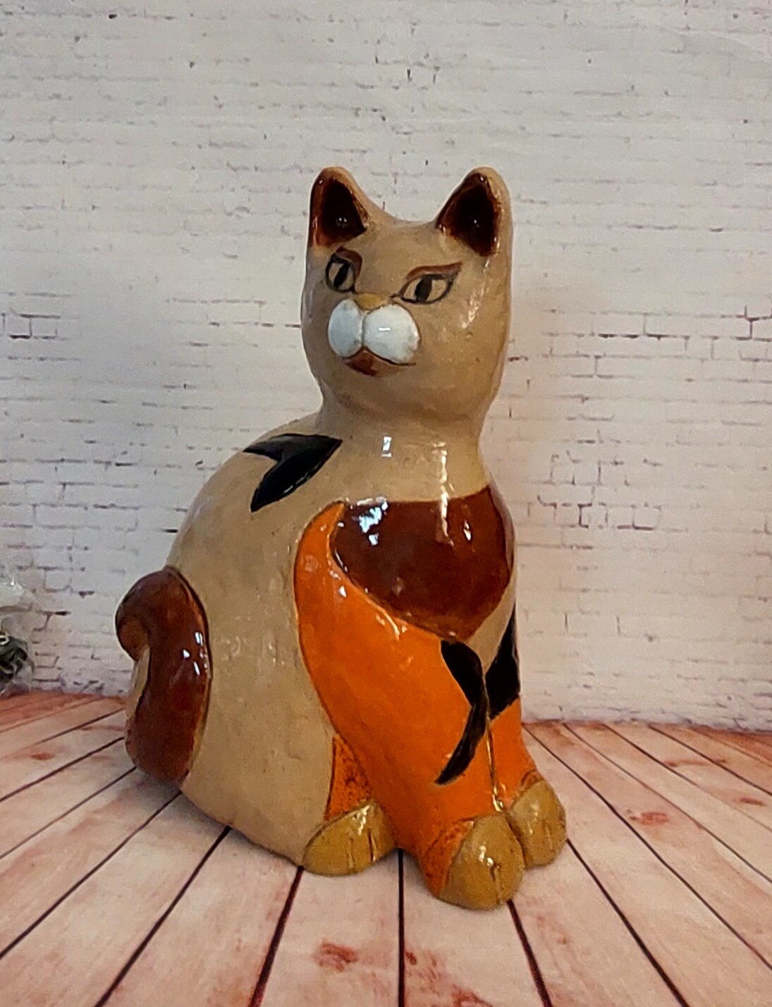 Ceramic Cat Sculpture , Pottery Cat Décor, Sculpture, Cat Lovers Gift ...