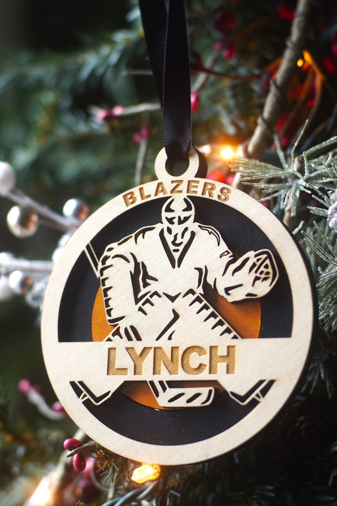 Personalized Hockey Goalie Christmas Ornament - Customized Goalie ...