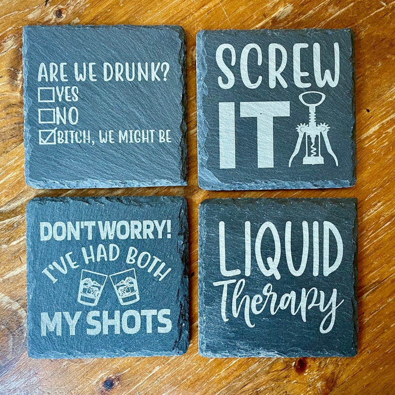 Alcohol Coasters - Etsy