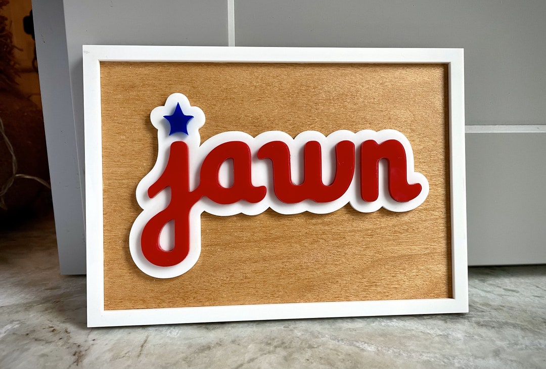 Philadelphia Phillies Inspired Jawn Sign - Philly Sports Sign - Jawn ...