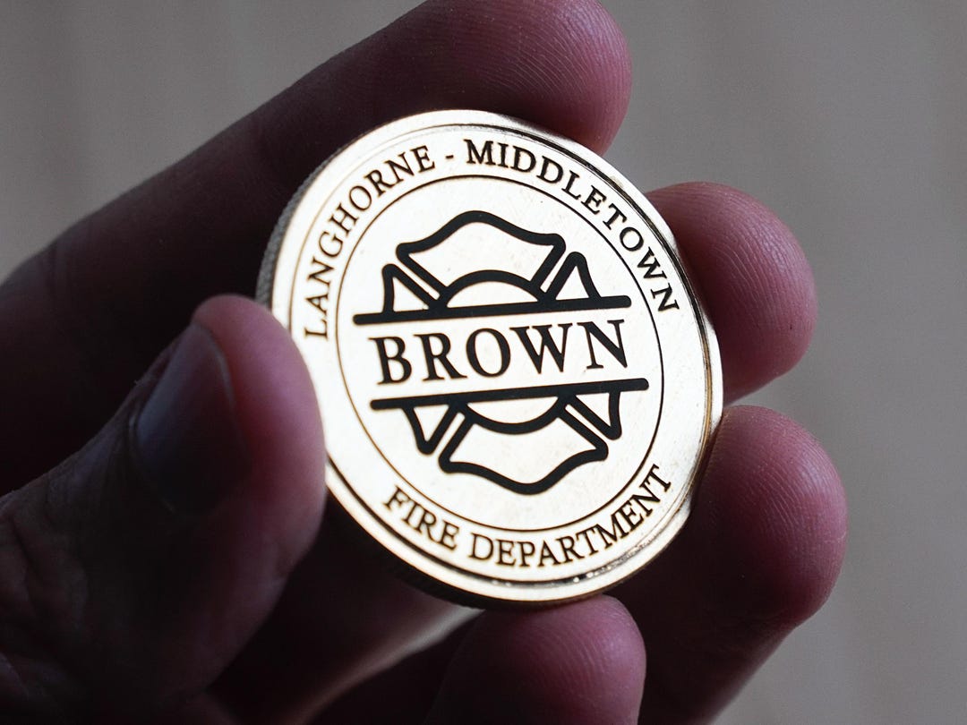 Personalized Firefighter Challenge Coin, Custom Engraved Retirement ...