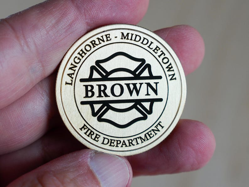 Personalized Firefighter Challenge Coin, Custom Engraved Retirement ...