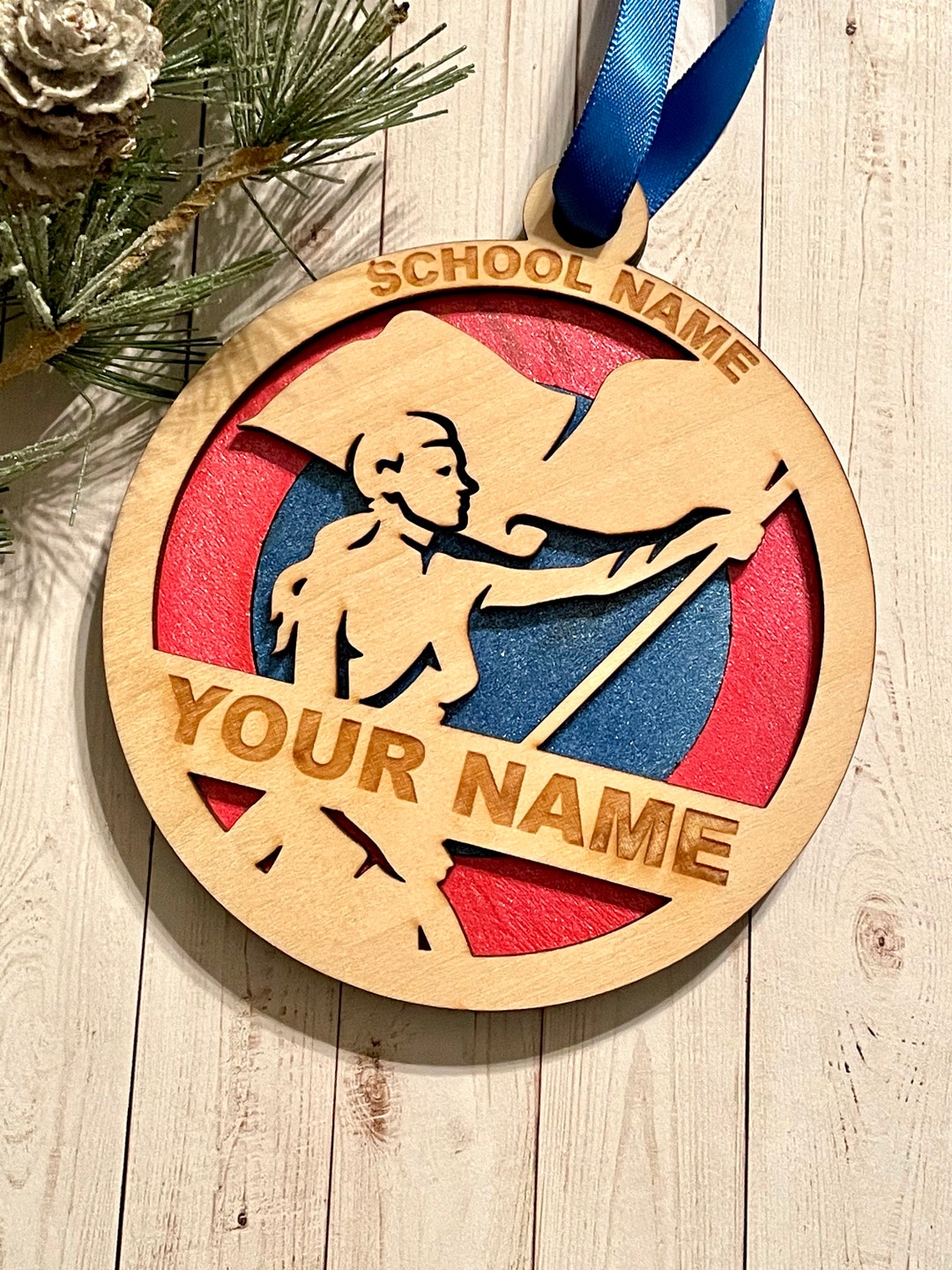 Personalized Color Guard Christmas Ornament - Etsy