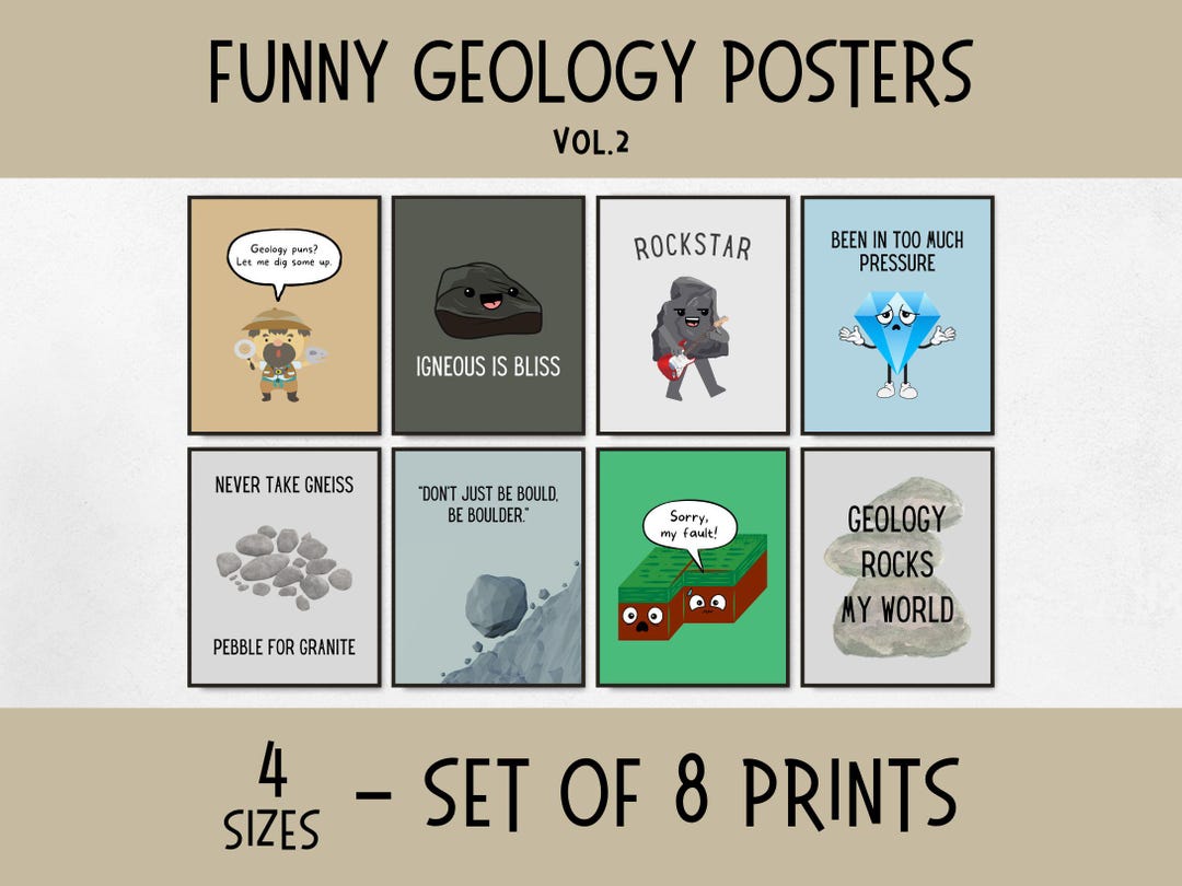 Funny Geology Classroom Posters, Stem Classroom Decor, Earth Science ...
