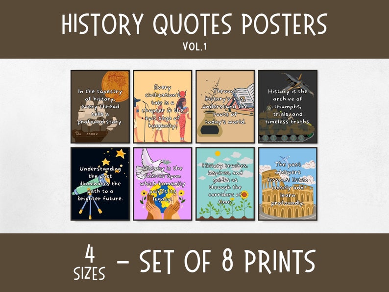 History Quotes Posters & Flashcards, World History Classroom Posters ...