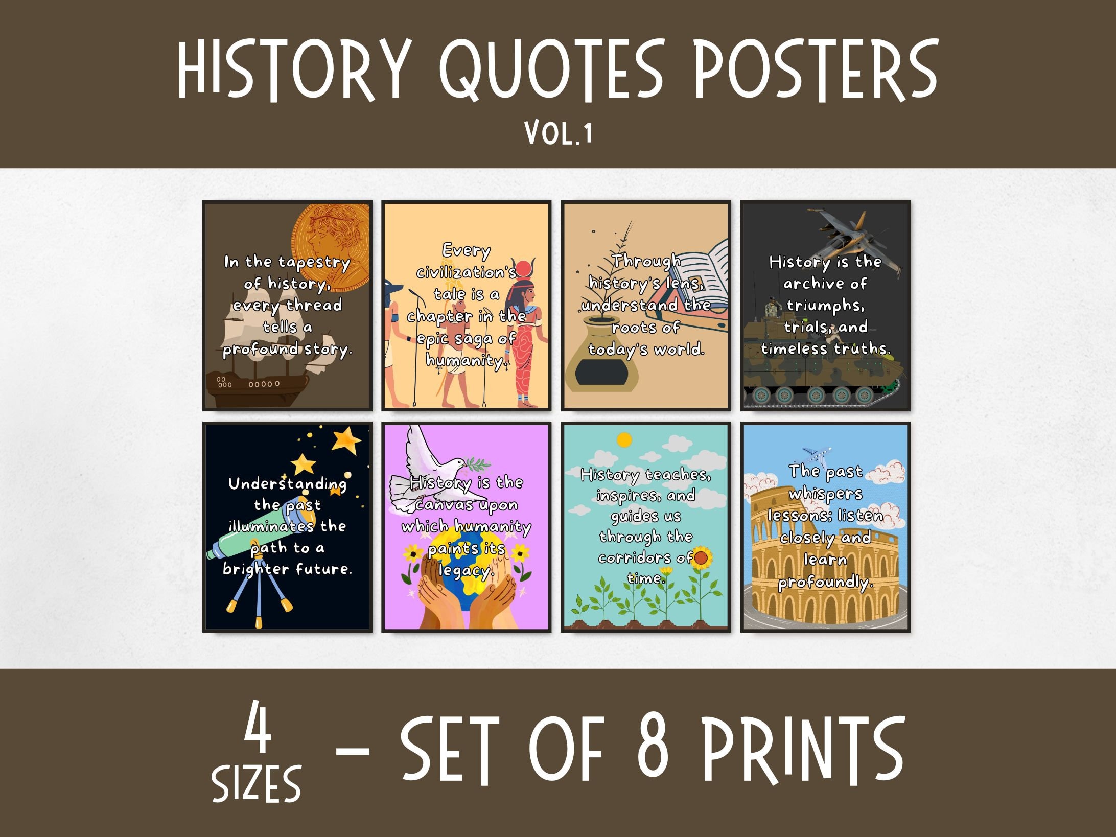 Quotes for History Classroom Decor, Social Studies Classroom Posters ...