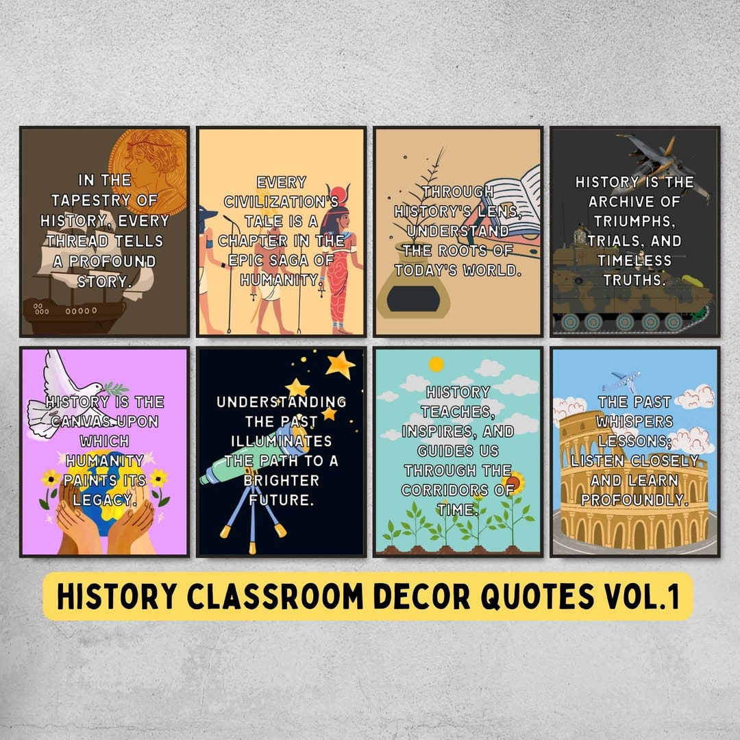 Quotes for History Classroom Decor Social Studies Classroom - Etsy