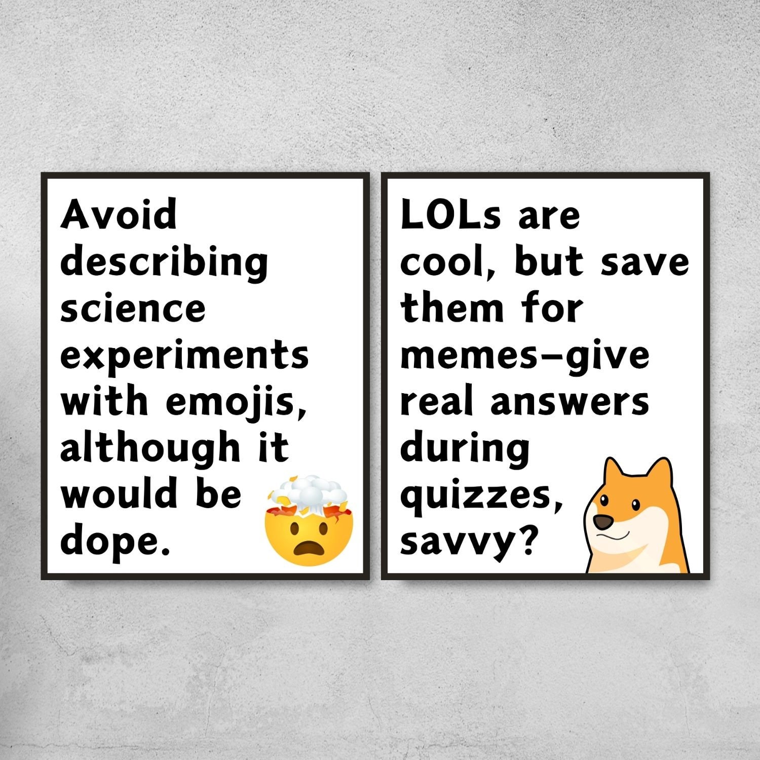 Funny Classroom Rules Printable Posters for High School, Classroom ...