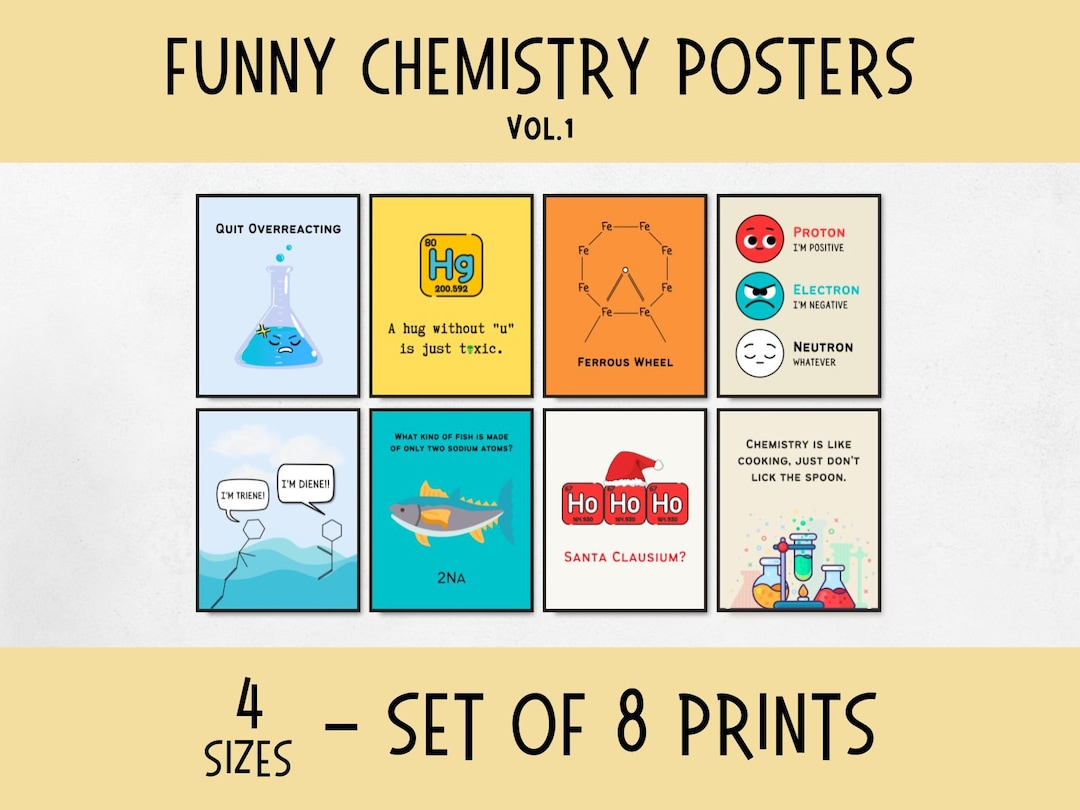 Funny Chemistry Posters, Cool Science Posters for Kids, Chemistry Flash ...