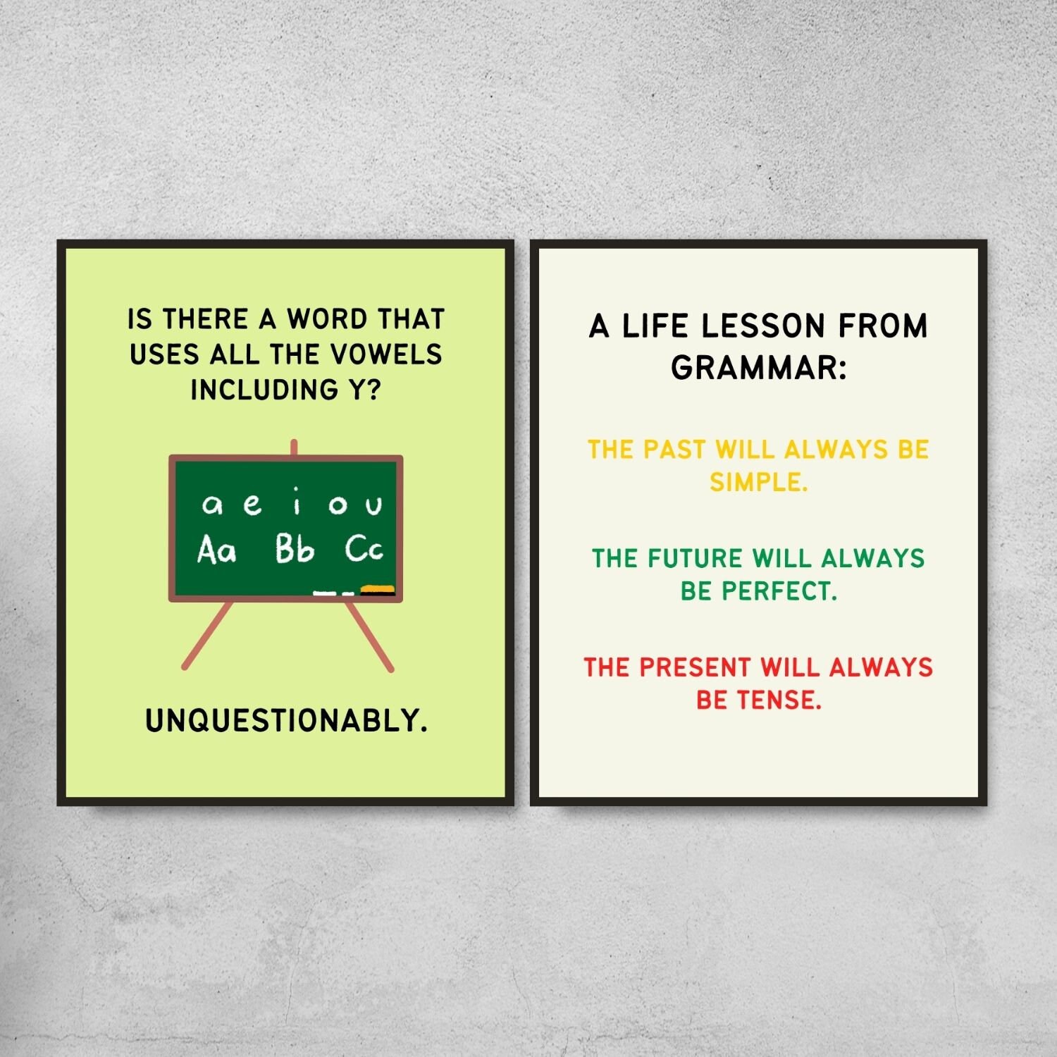 Funny Grammar Posters for English Classroom Decor, Punctuation Wall ...