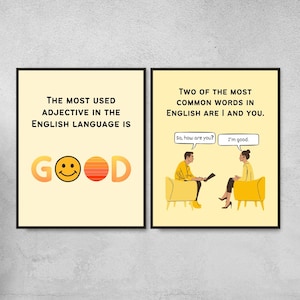 10 English Fun Facts Posters Printable for Classroom and Bulletin Board ...