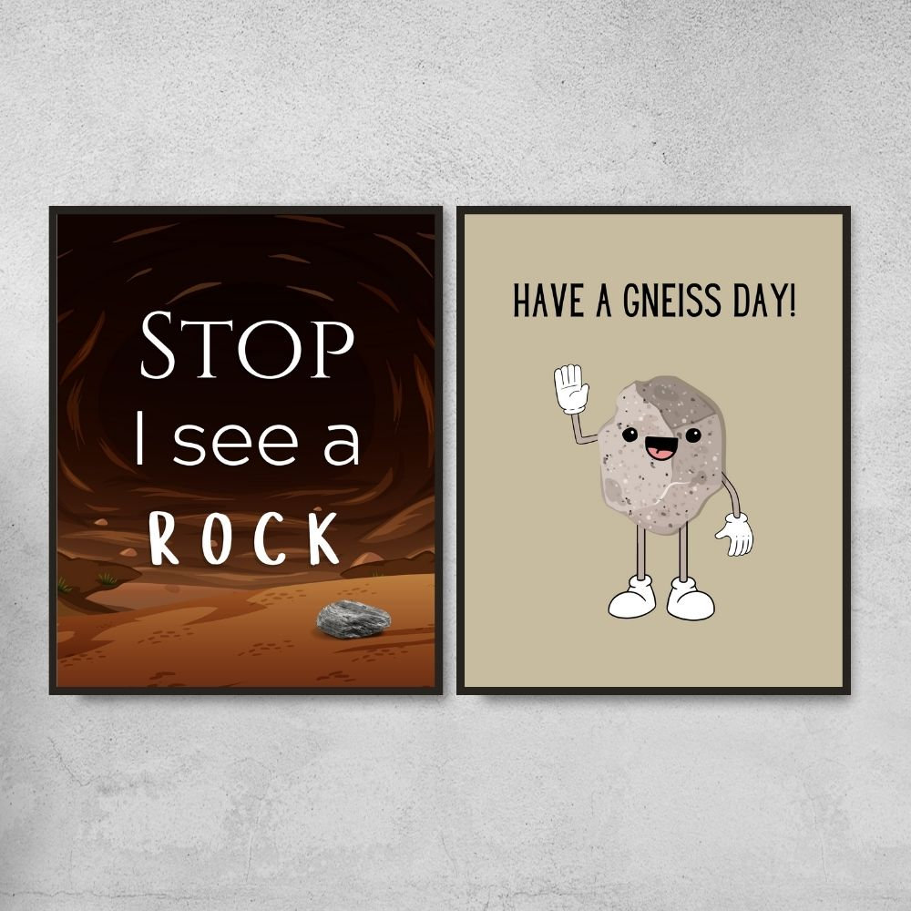 Set of 8 Funny Geology Puns and Memes Printable Posters, Geology ...