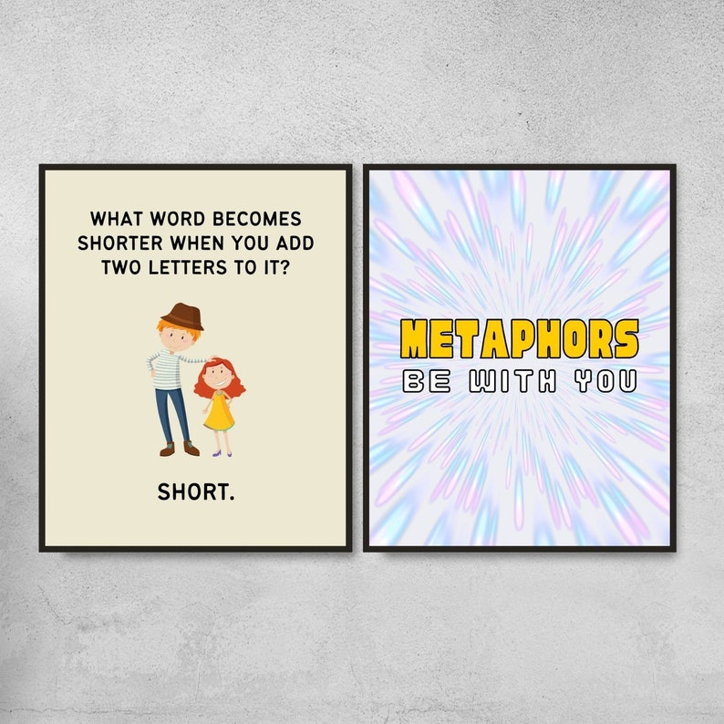 Funny Grammar Posters for English Classroom Decor, Punctuation Wall ...
