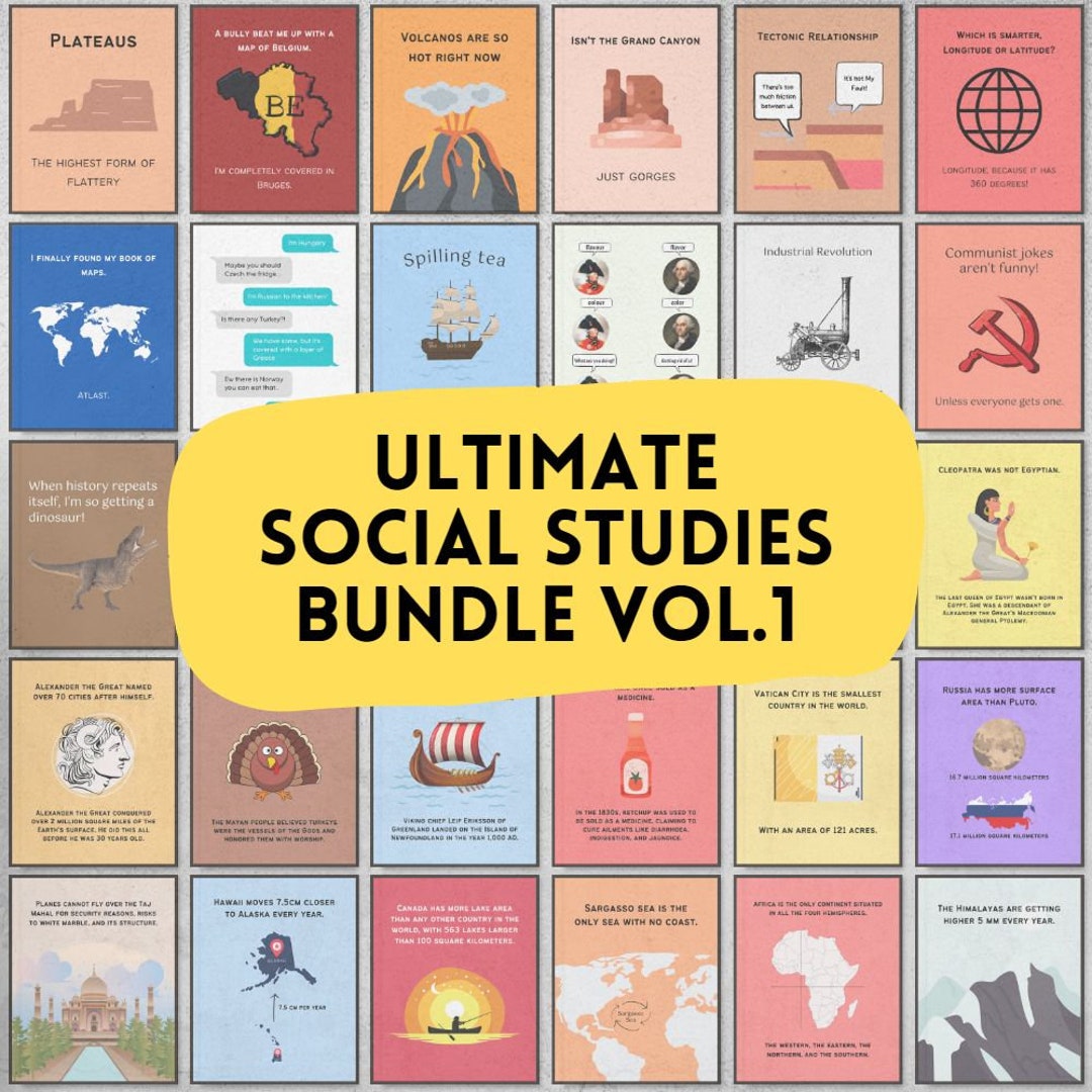 Ultimate Social Studies Classroom Decor Bundle, History and Geography ...