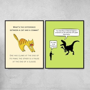 Funny English Classroom Posters, Grammar Punctuation Poster, English ...