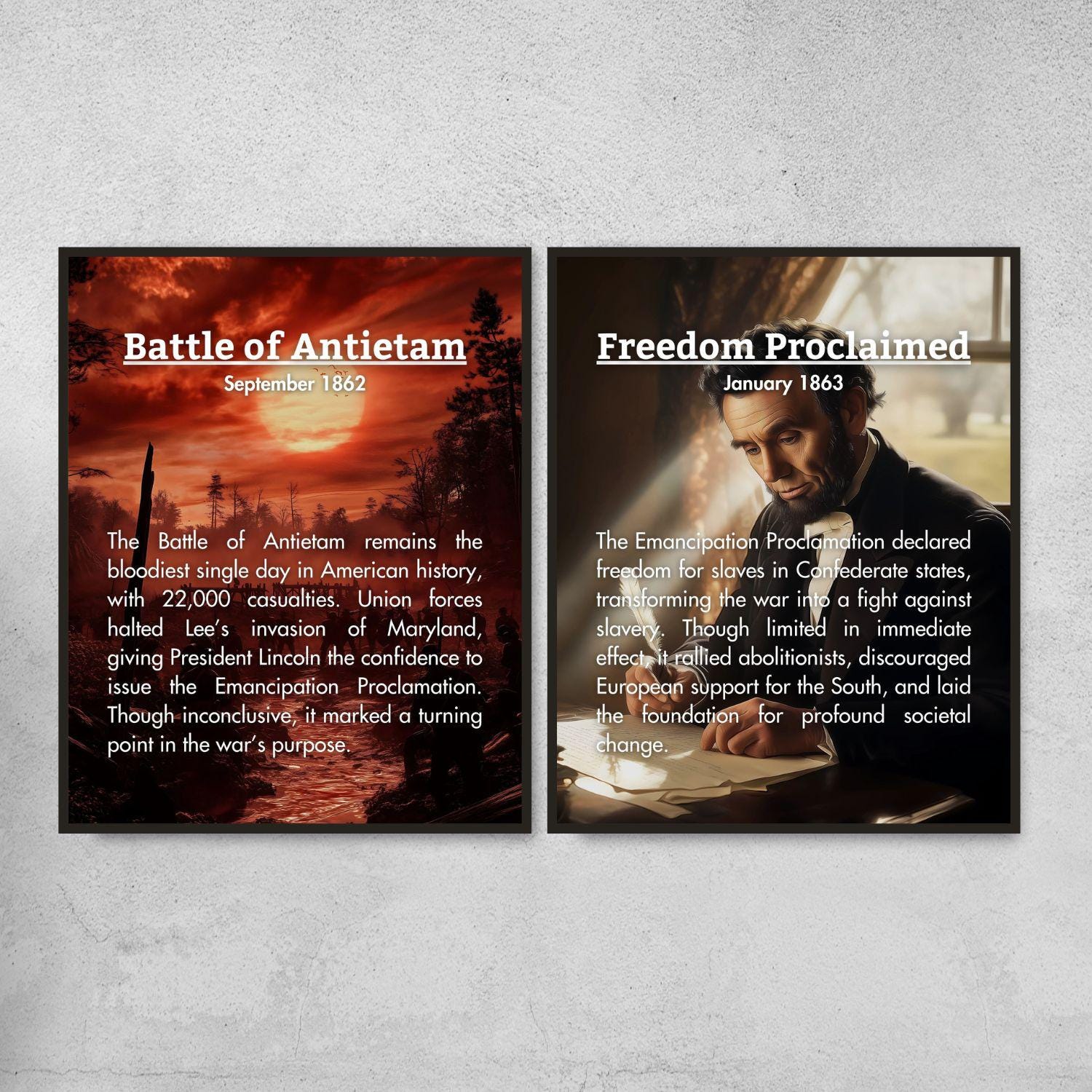 American Civil War Timeline Posters for History Classroom Decor ...
