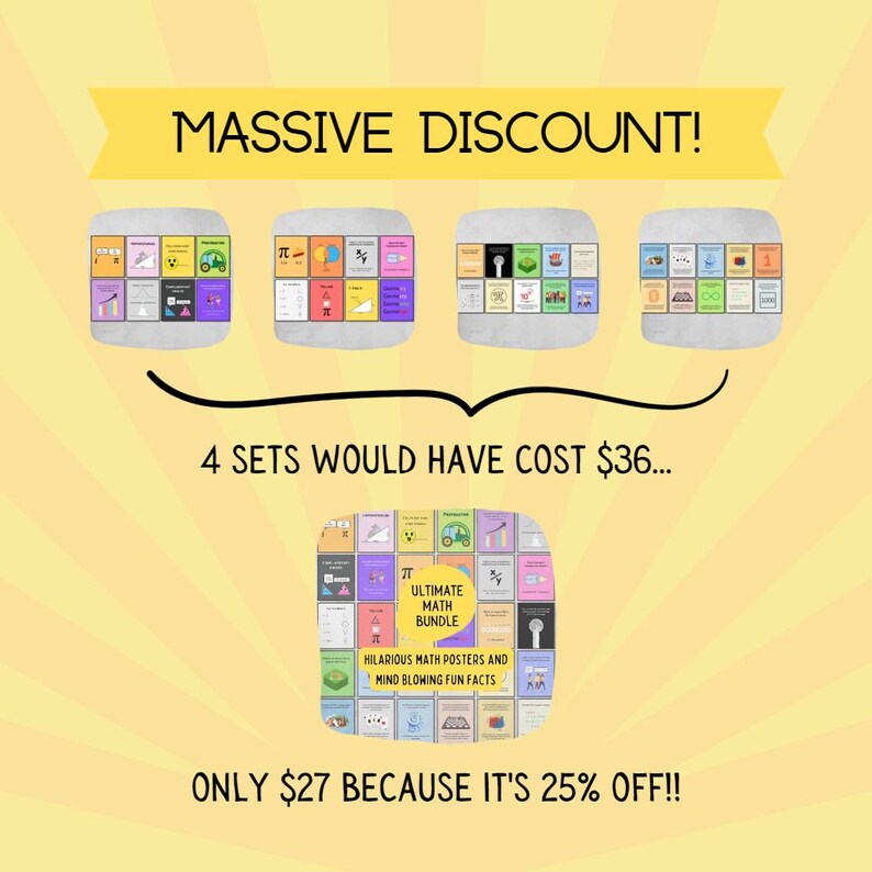 Ultimate Math Classroom Decor Bundle Funny and Educational - Etsy