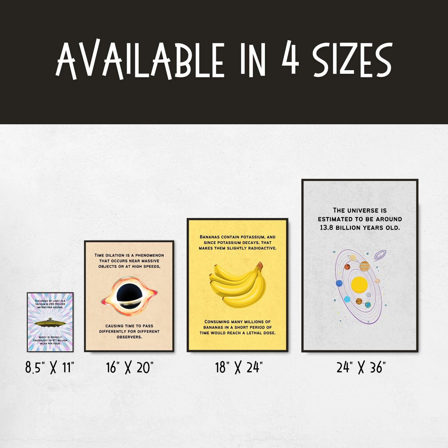 Physics Fun Facts Posters for Classroom Decorations, Popular Science ...