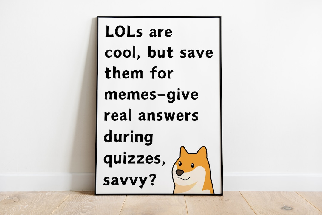 Funny Classroom Rules Printable Poster for High School Students ...