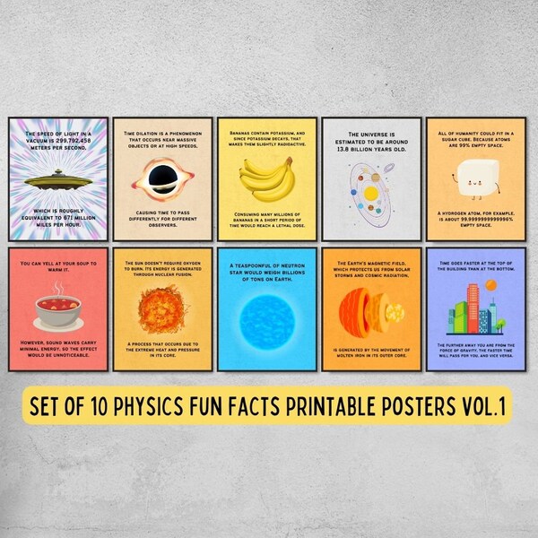 Physics Puns Posters - Etsy