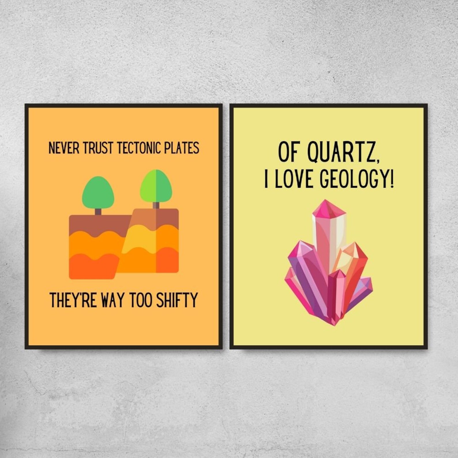 Set of 8 Funny Geology Puns and Memes Printable Posters, Geology ...