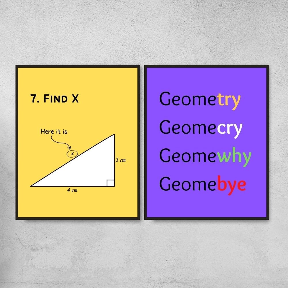 Funny Math Posters for Classroom, Math Homeschool Display, Math ...