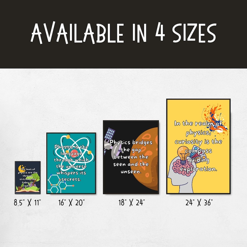 Physics Quotes Classroom Posters, STEM Bulletin Board Display ...