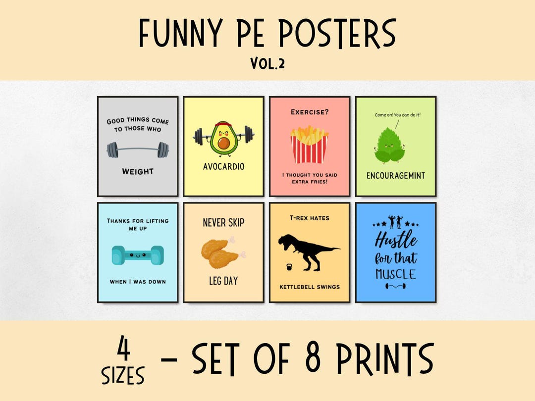Funny Physical Education Classroom Posters, Physical Education Office ...