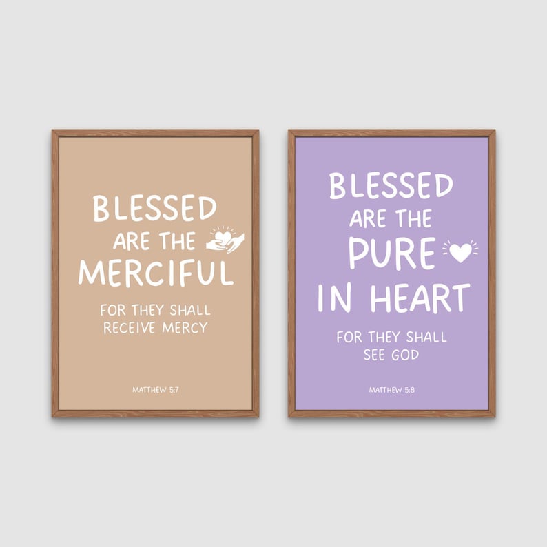 The 8 Beatitudes Posters for Kids, Preschool Classroom Decor, Prayer ...