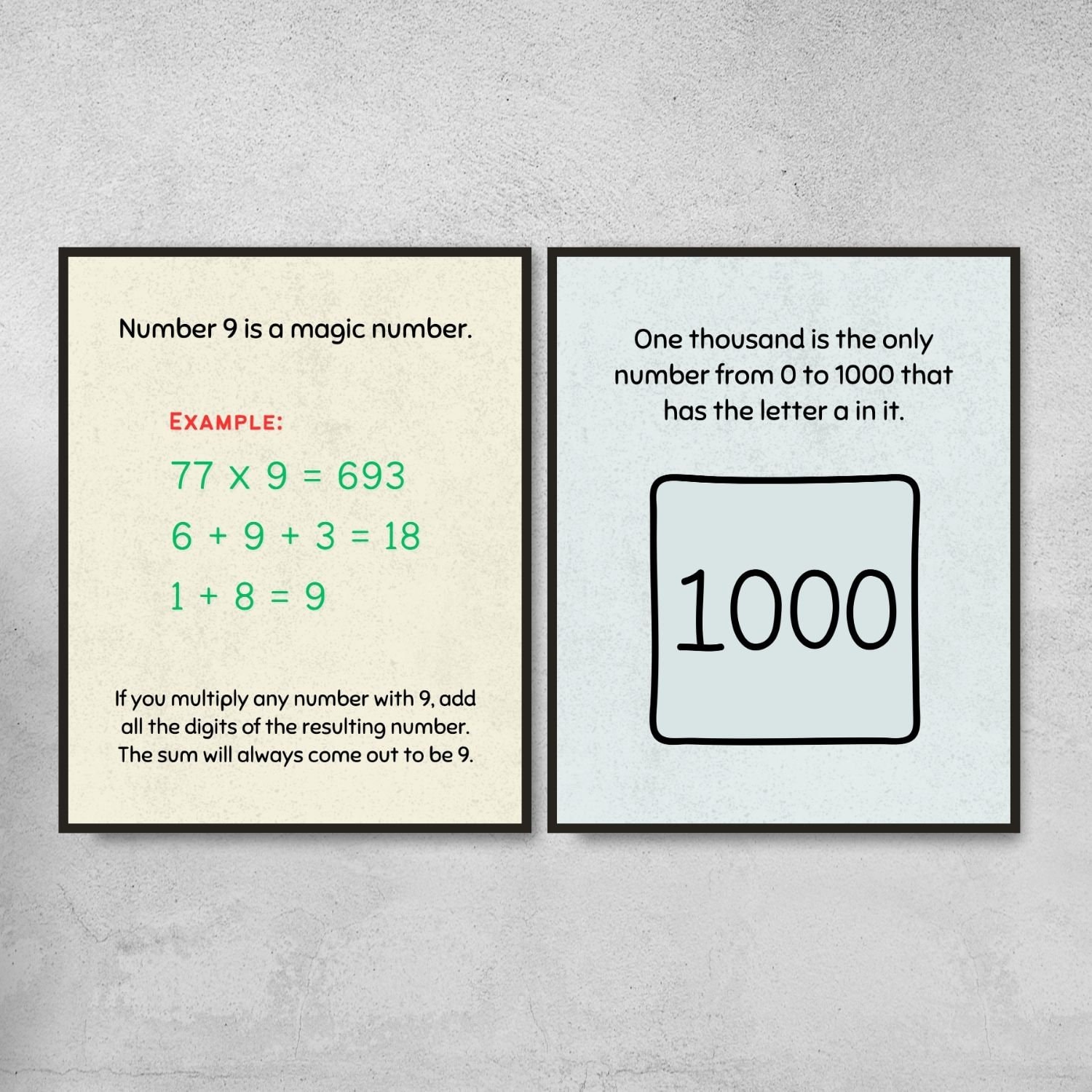 Math Fun Facts Classroom Posters, Homeschool Math Decor, Middle School ...