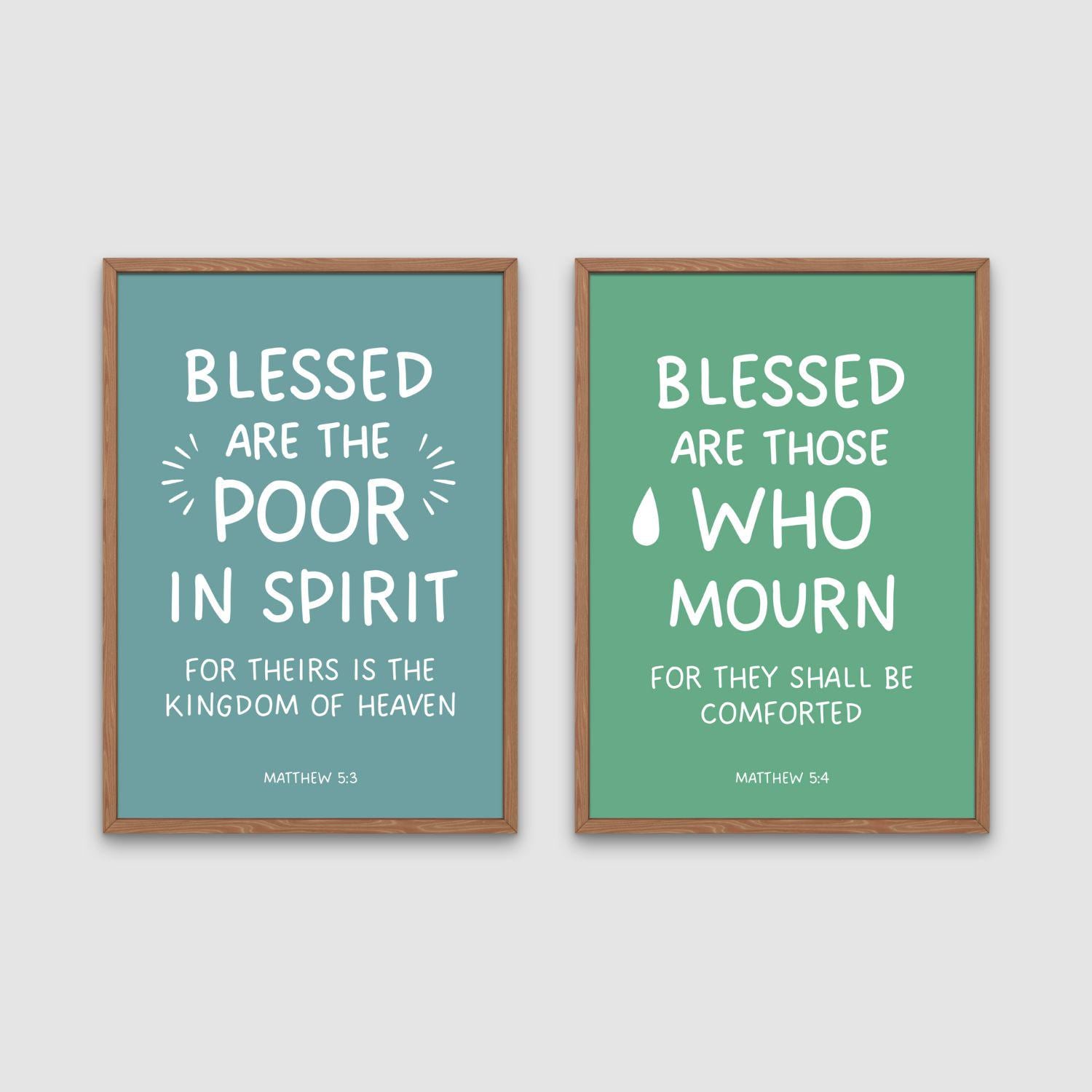 The 8 Beatitudes Posters for Kids, Preschool Classroom Decor, Prayer ...