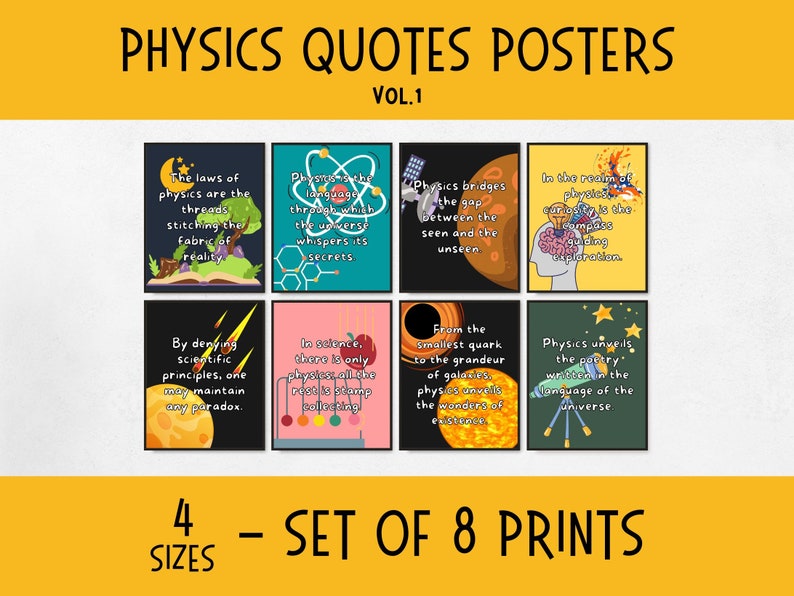 Quotes for Physics Classroom Decor, Popular Science Posters for Kids ...