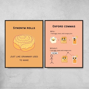 Funny English Classroom Posters, Grammar Punctuation Poster, English ...