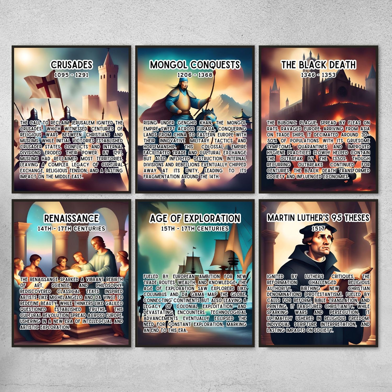 36 Chronological History Timeline Posters for Classroom Decor, Social ...