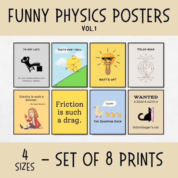 Set of 8 Funny English Classroom Printable Posters, English Teacher ...
