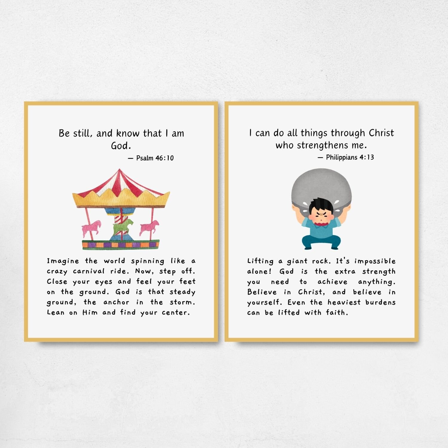 Set of 8 Bible Verse Posters for Classroom Decor, Religious Classroom ...