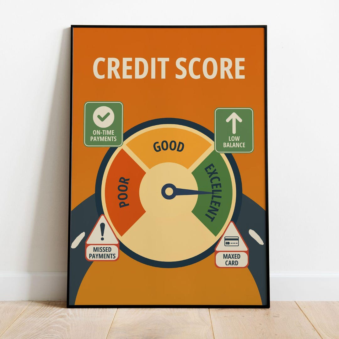 Credit Score Poster, Financial Education Classroom Decor, Money ...